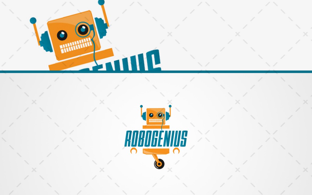 Modern & Creative Genius Robot Logo For Sale – Lobotz LTD