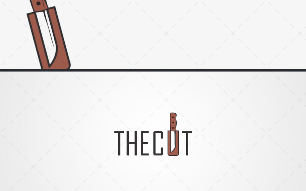 Modern Steak Restaurant Logo For Sale – The Cut – Lobotz LTD