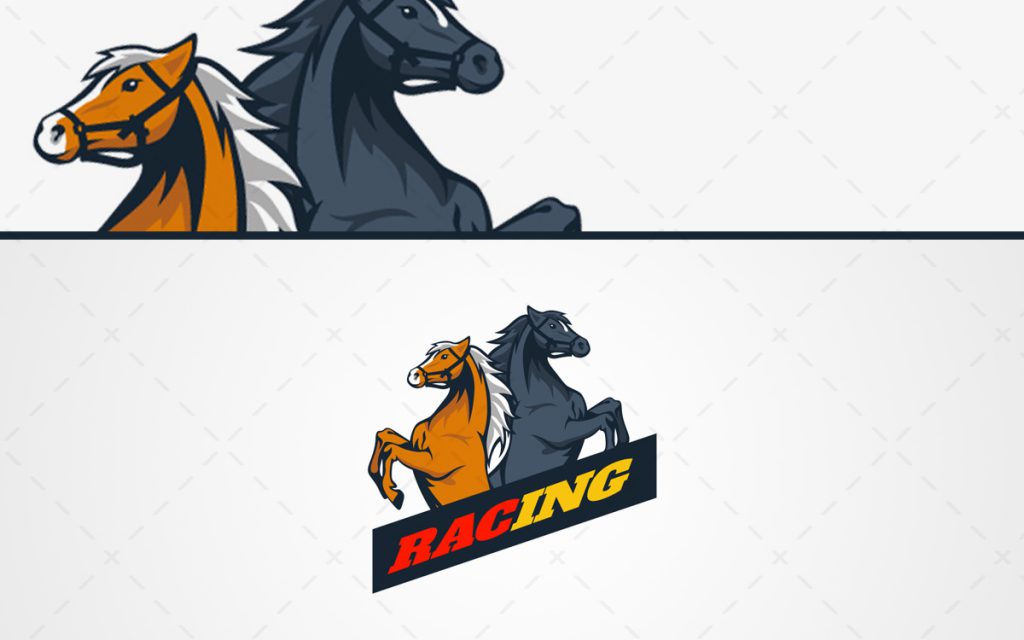 Spectacular Racing Horse Mascot Logo For Sale – Lobotz LTD