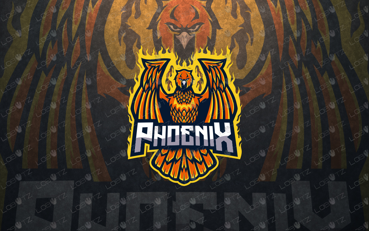 Fiery Phoenix Mascot Logo For Sale | Phoenix eSports Logo – Lobotz LTD