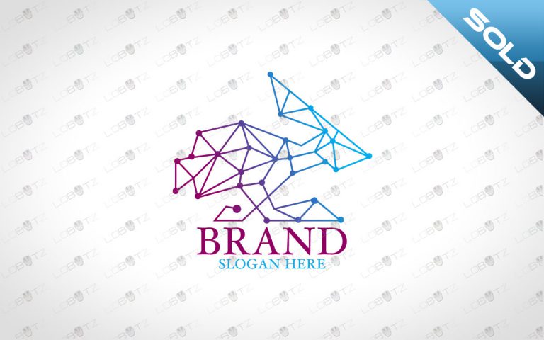 Premade Geometric Rabbit Logo For Sale - Lobotz LTD