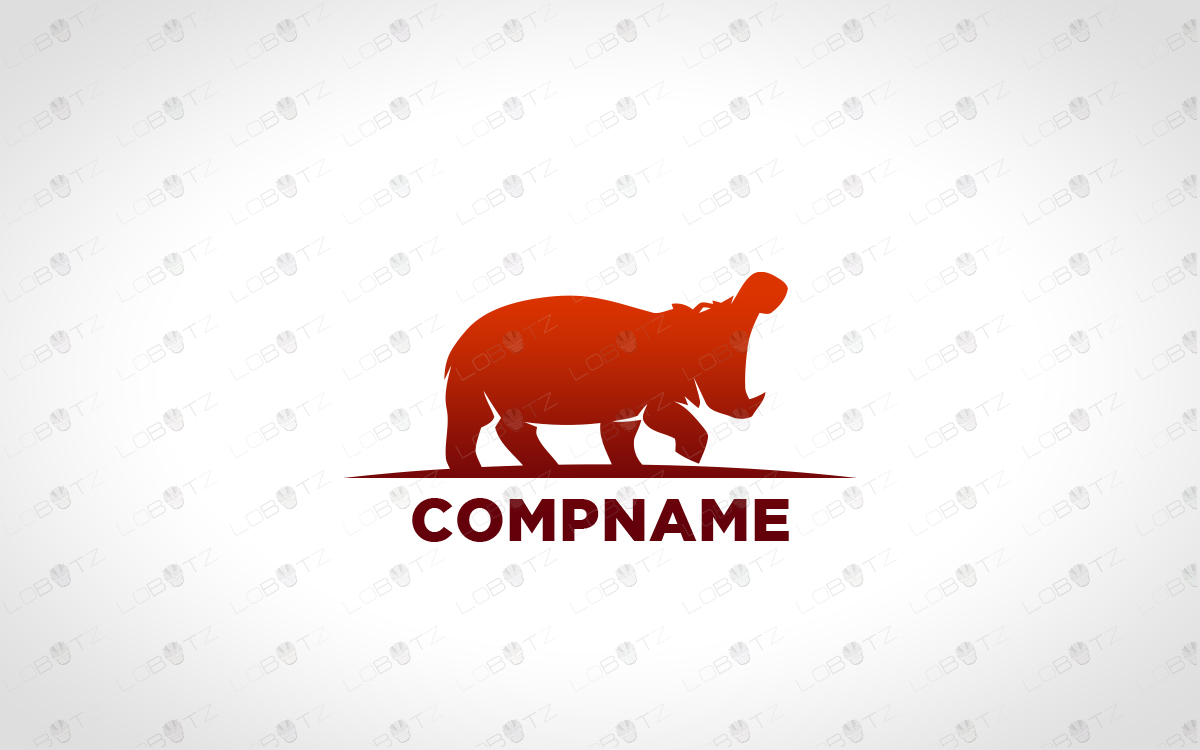 Hippo Logo Modern & Trendy Hippo Logo For Sale – Lobotz LTD