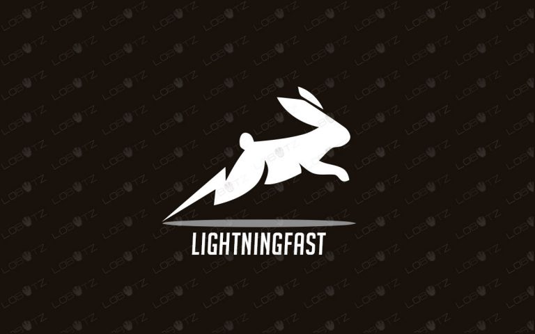 Fast Rabbit Logo For Sale | Premade Speedy Rabbit Logo – Lobotz LTD