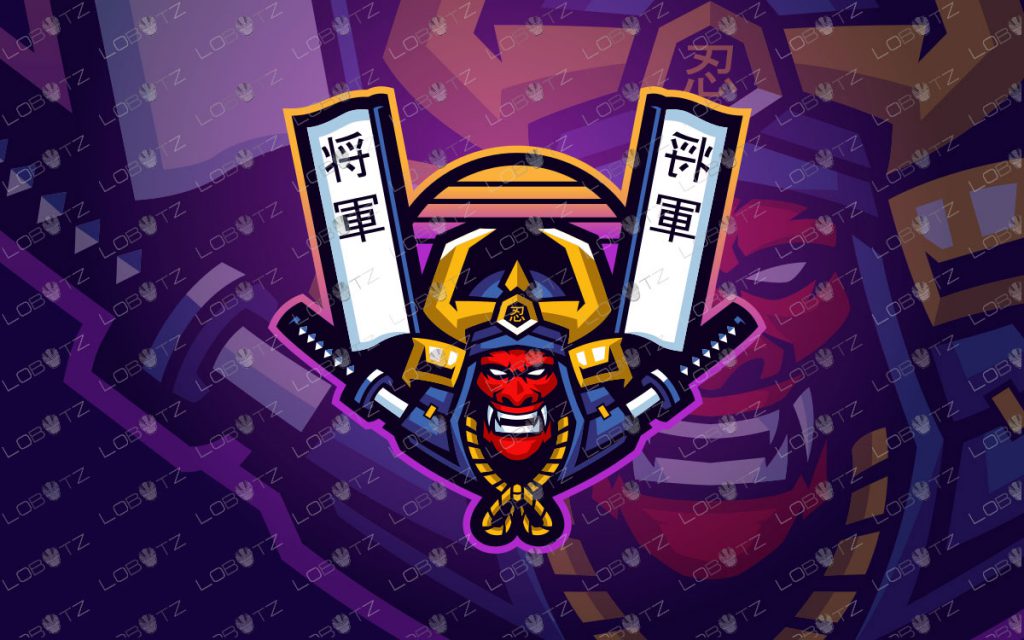 Samurai Mascot Logo | Premade Samurai eSports Logo For Sale – Lobotz LTD
