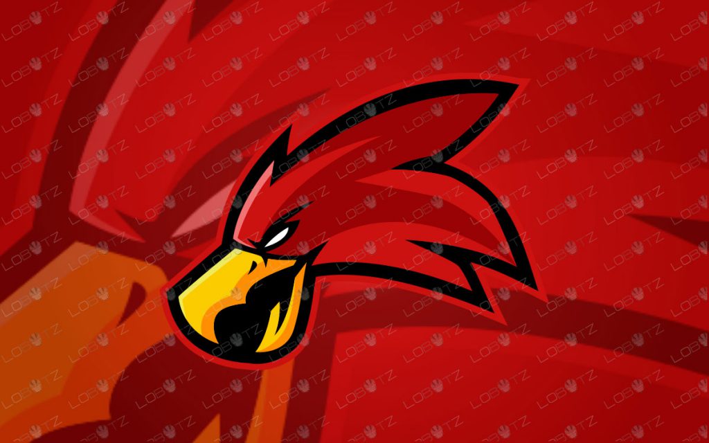 Red Hawk Mascot Logo For Sale | Premade Hawk eSports Logo – Lobotz LTD