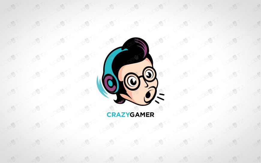 Gaming Logo | Crazy Gamer Logo For Sale – Lobotz LTD