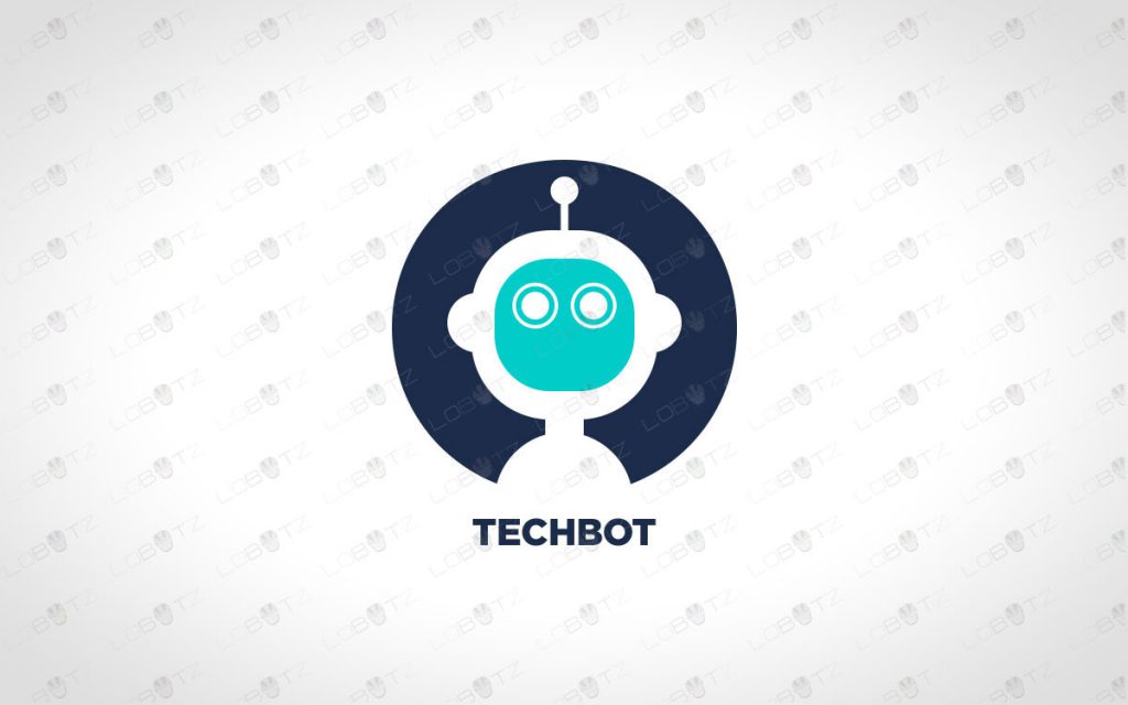Premade Robot Head Logo For Sale Premade Logo - Lobotz LTD