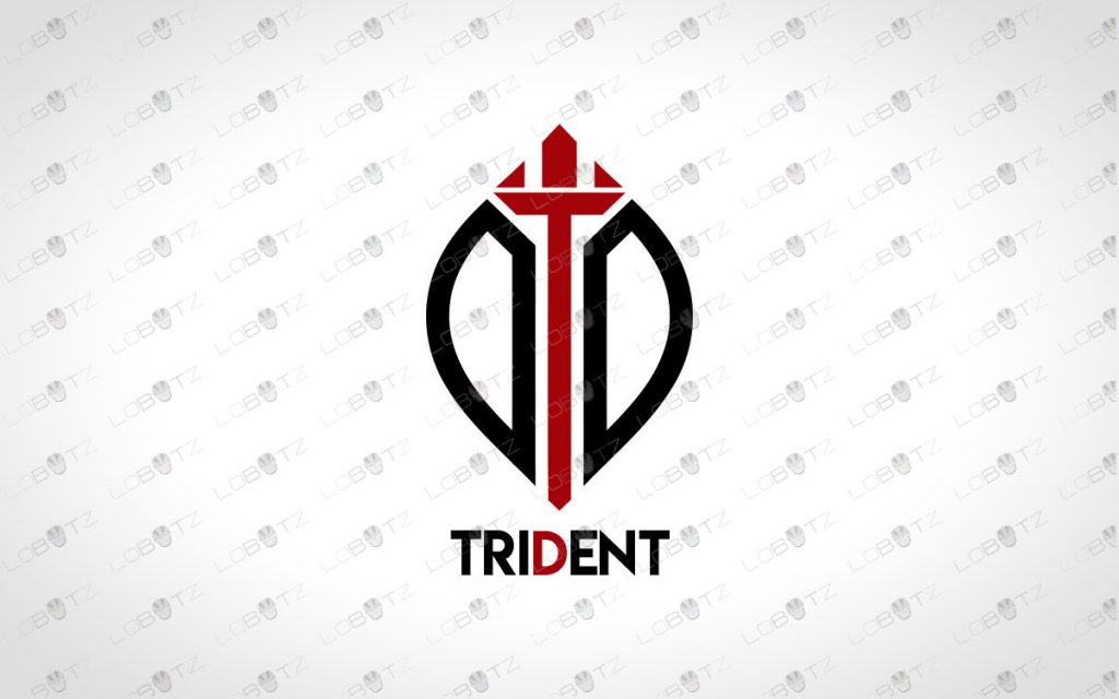 Premade Trident Logo For Sale | Trident Crest Logo – Lobotz LTD